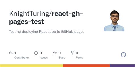 Github Knightturingreact Gh Pages Test Testing Deploying React App