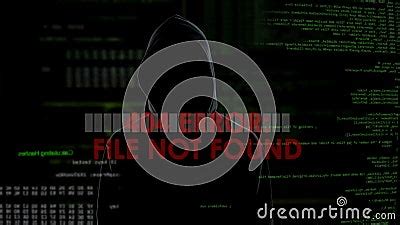 File Not Found Error Unsuccessful Hacking Attempt Male Coder Gets Furious Stock Footage