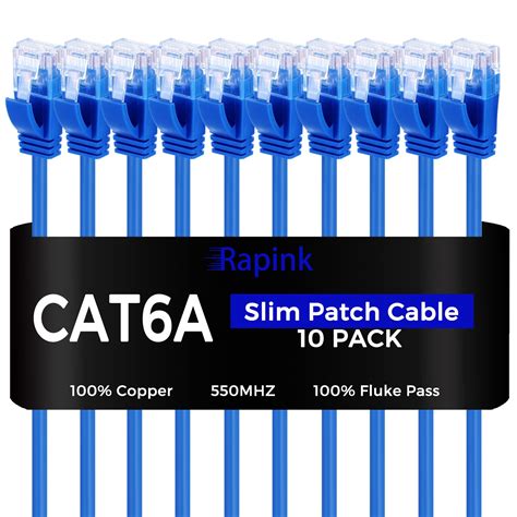 Rapinkpatch Cables Cat6a 1ft 10 Pack Slim Cat6a Ethernet Patch Desertcart Pakistan