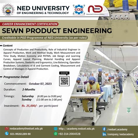 Sewn Product Engineering Ned Academy Ccee Cmpp Ptmc