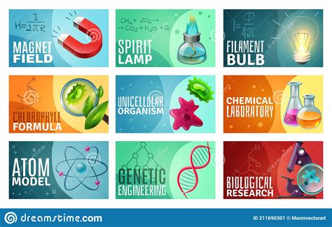 Science Illustration Set Stock Vector Illustration Of Cover 211690301
