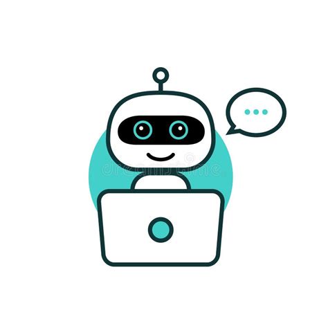 Robot Icon Chat Bot Sign For Support Service Concept Stock Vector Illustration Of Assistant