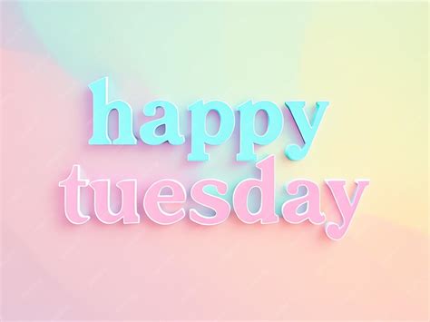 Happy Tuesday In Colorful 3d Letters Premium Ai Generated Image