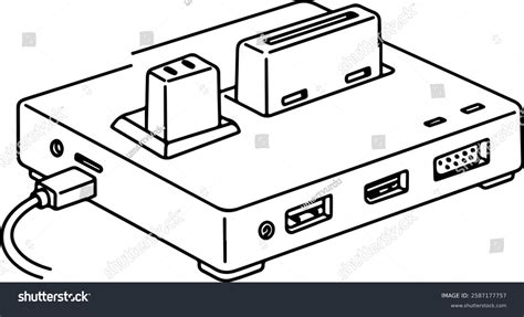 docking station multiple input output ports stock vector royalty free 2587177757 shutterstock