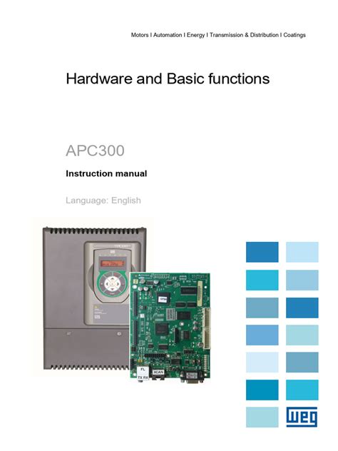 Weg Apc300 Instruction Manual Hardware And Basic Functions 1s5w06en En Pdf Parameter