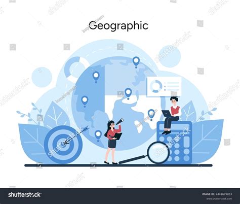 Geographic Segmentation Concept Illustration Depicts Global Stock