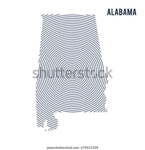 Vector Abstract Hatched Map State Alabama Stock Vector Royalty Free 679615309 Shutterstock