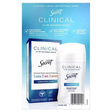 Secret Clinical Strength Invisible Solid Antiperspirant And Deodorant