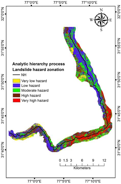 Landslide Hazard Zonation Map Produced Form Ahp Method Download