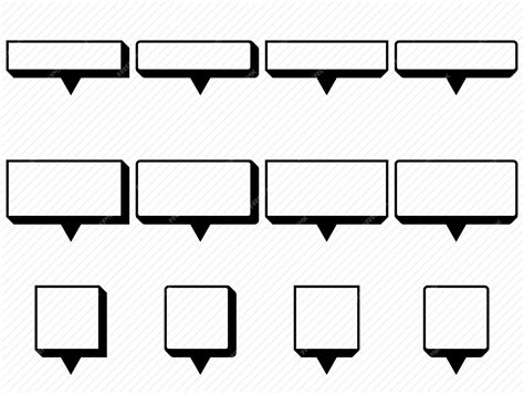 Premium Vector Black Speech Box Speech Box Set Frame For Message Box For Message