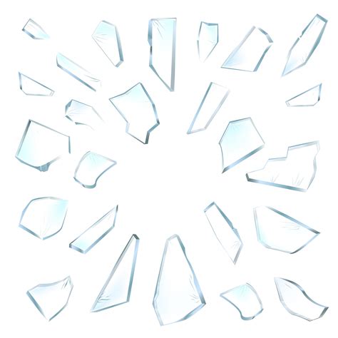 Broken Glass Pieces Drawing
