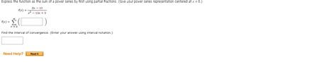 Solved Express The Function As The Sum Of A Power Series By Chegg Com
