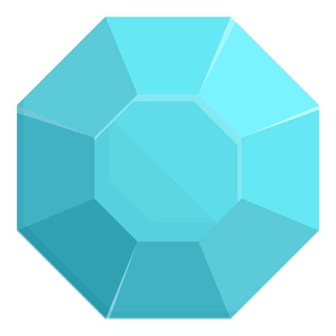 Premium Vector Blue Sky Gem Icon Cartoon Vector Color Crystal Shiny Ruby