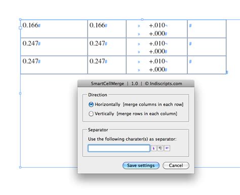 Solved Merging Of Table Cells Using Scripts In Indesign Adobe