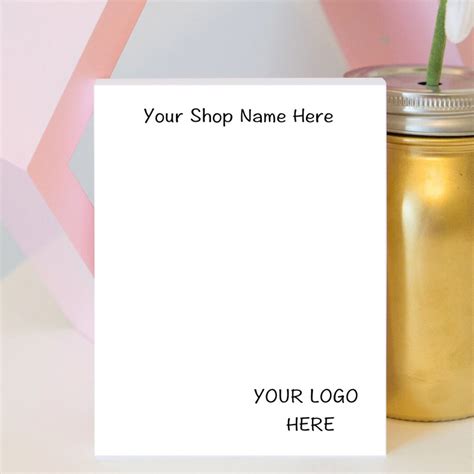 Logo Notepad Personalized Custom Notepad Design Your Own Notepad Stationery Teacher Gift