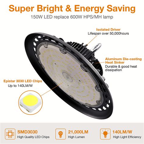 Mua Ufo Led High Bay Light 150w 21000lm 5000k Daylight 600w Hidhps Equivalent With Us Plug 5