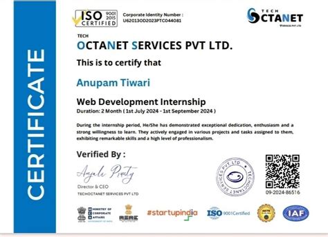 Anupam Tiwari On Linkedin I Have Successfully Completed My Internship