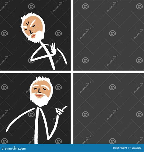 Reaction Meme Comic Template Cartoon Vector 284662517