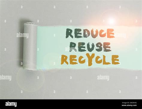 Handwriting Text Reduce Reuse Recycle Conceptual Photo Environmentallyresponsible Consumer