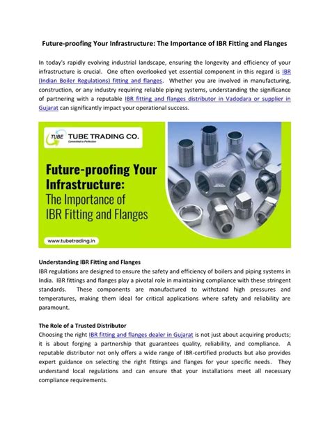 Ppt Future Proofing Your Infrastructure The Importance Of Ibr Fitting And Flanges Powerpoint