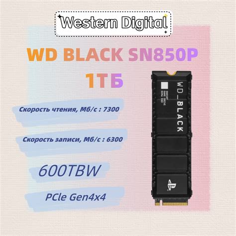 1 ТБ Внутренний SSD-диск Western Digital SN850p SSD (WDBBYV0010BNC-CRSN ...