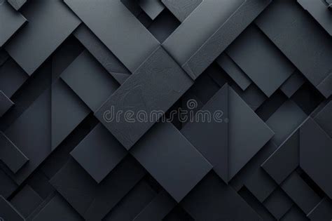 Abstract Geometric Pattern With Interlocking Shapes In Monochrome Stock Illustration