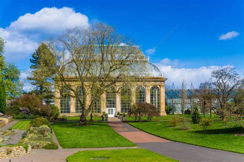 英国苏格兰爱丁堡公园的皇家植物园花玻璃屋高清图片下载 正版图片502871698 摄图网