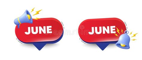 June Month Icon Event Schedule Jun Date Calendar Agenda 3d Icon