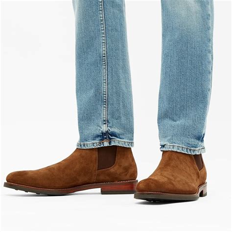 Grenson Mens Declan Chelsea Boot In Cigar Suede Grenson