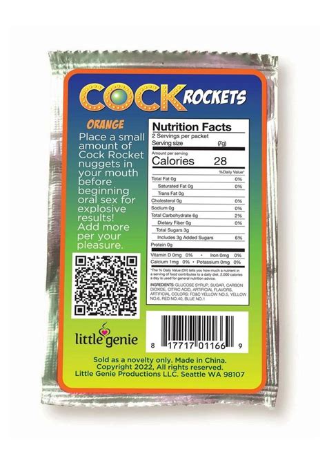 Cock Rockets Oral Sex Candy Orange Primal Pleasure