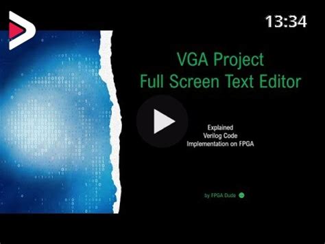VGA Project Full Screen Text Editor Verilog Basys 3 FPGA Vivado دیدئو dideo