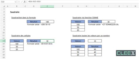 Faire Une Soustraction Formule Excel [2025]