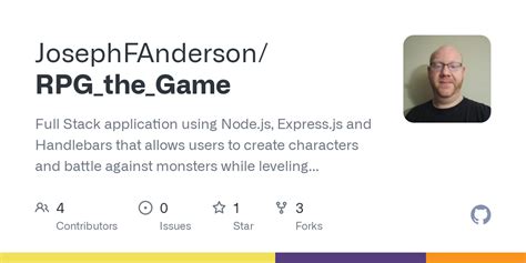 Github Josephfanderson Rpg The Game Full Stack Application Using Node Js Express Js And