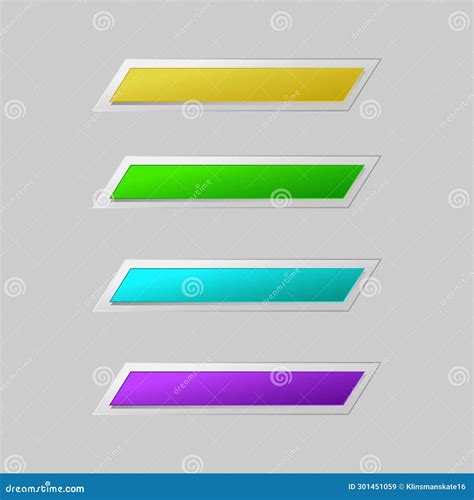 Button Web Ui And Ux Glass Morphism Colorful Element Stock Vector