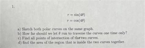 Solved R Sin R Cos A Sketch Both Polar Curves On The Chegg Com