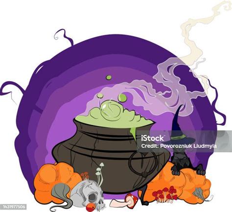 해피 할로윈 파티 웹 사이트 디자인 할로윈 축하의 상징이있는 방문 페이지 템플릿 웹 사이트 페이지에 대한 플랫 만화 벡터 초대장 일러스트레이션 벡터 일러스트 레이 션 10