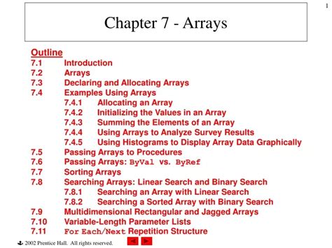 Ppt Introduction To Arrays Declaring Allocating And Using Powerpoint Presentation Id8679971