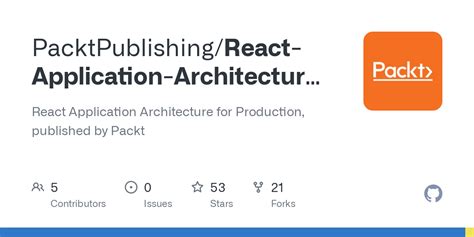 react application architecture for production license at main · packtpublishing react