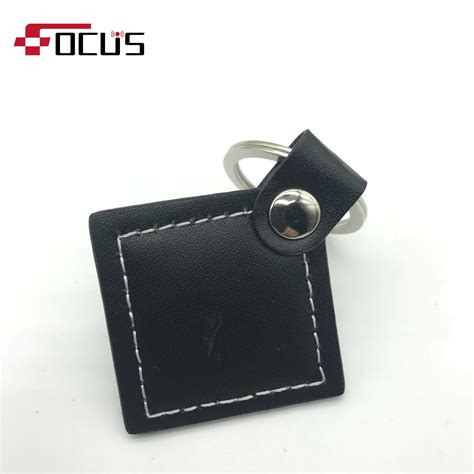 13 56mhz Passive Rfid Ic Key Tags Fobs For With Printed Leather Keyfob China Rfid Leather Key