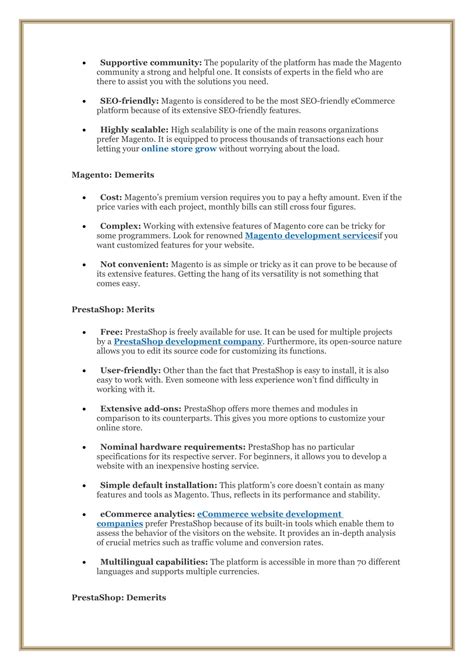 PPT Magento Vs PrestaShop Comparison Pros And Cons PowerPoint Presentation ID