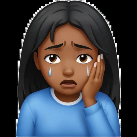 Black Girl Crying Sad Emoji Ai Emoji Generator