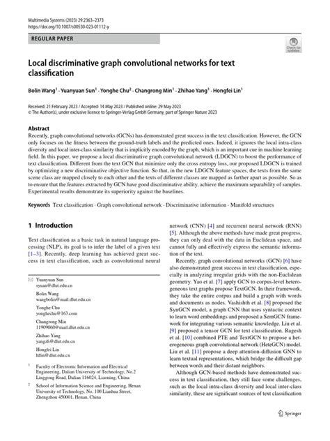Local Discriminative Graph Convolutional Networks For Text Pdf
