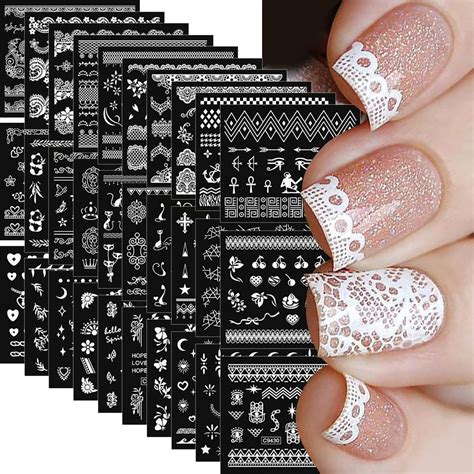 Lace Nail Art Stickers 3d Self Adhesive Wedding Decal For