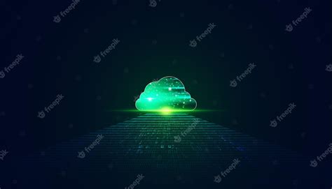 Premium Vector Abstract Cloud Technology With Big Data And Binary Concept Connection By