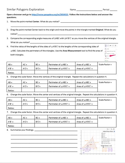 Similar Polygons Exploration Systry