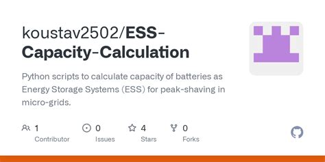 Github Koustav2502 Ess Capacity Calculation Python Scripts To