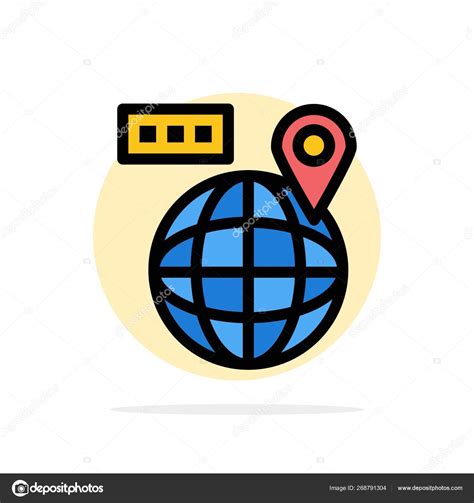 World Map Navigation Location Abstract Circle Background Flat Stock Vector Image By ©flatart