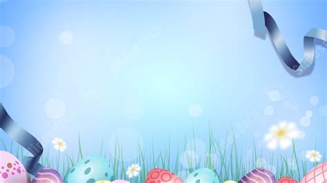 Metallic Feel Festival Easter Eggs Blue Easter Beautiful Powerpoint Background For Free Download