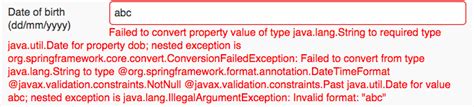 Java Spring Mvc Custom Conversion Error Message Stack Overflow