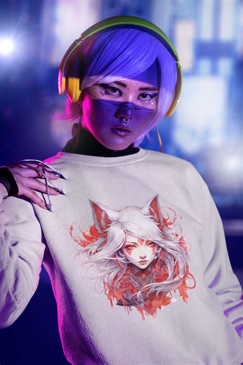 Yokai Girl T Shirt Design Png Digital Download Png Commercial Use Resale Etsy